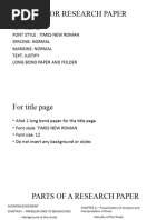Research Paper Formatting Guidelines | PDF