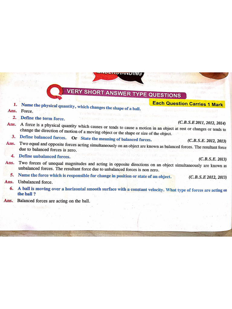 C9 Physics Ch2 Law of Motion | PDF