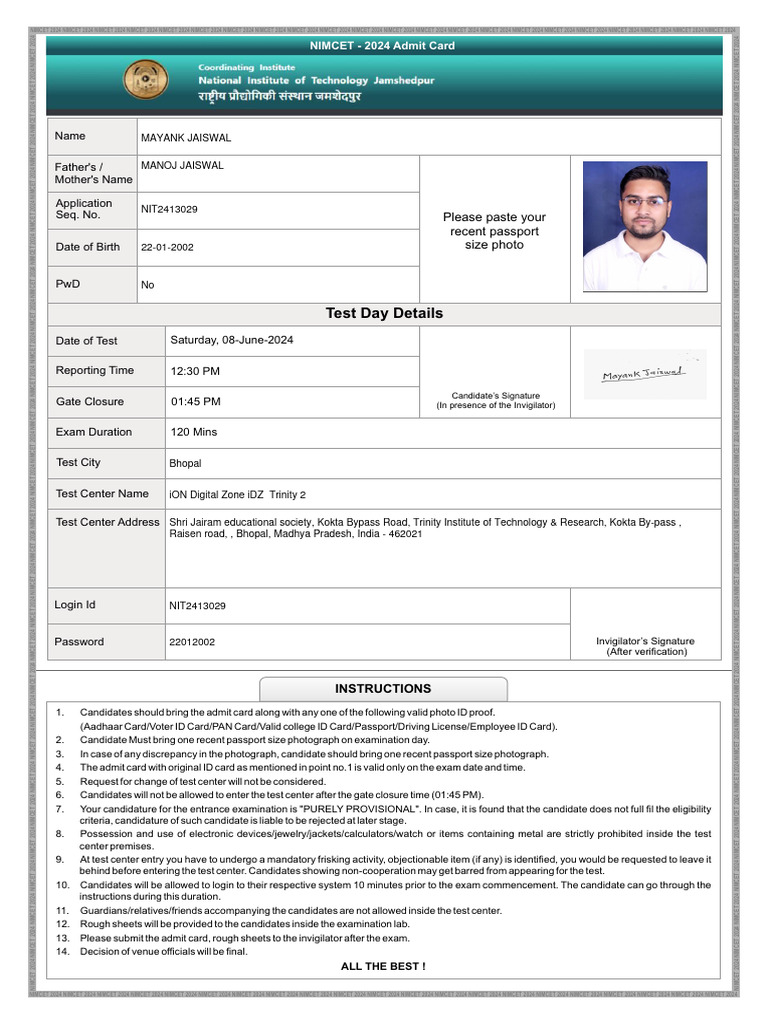 NIT2413029 Stage1 4554133 6202131967 | PDF | Access Control | Government And Personhood