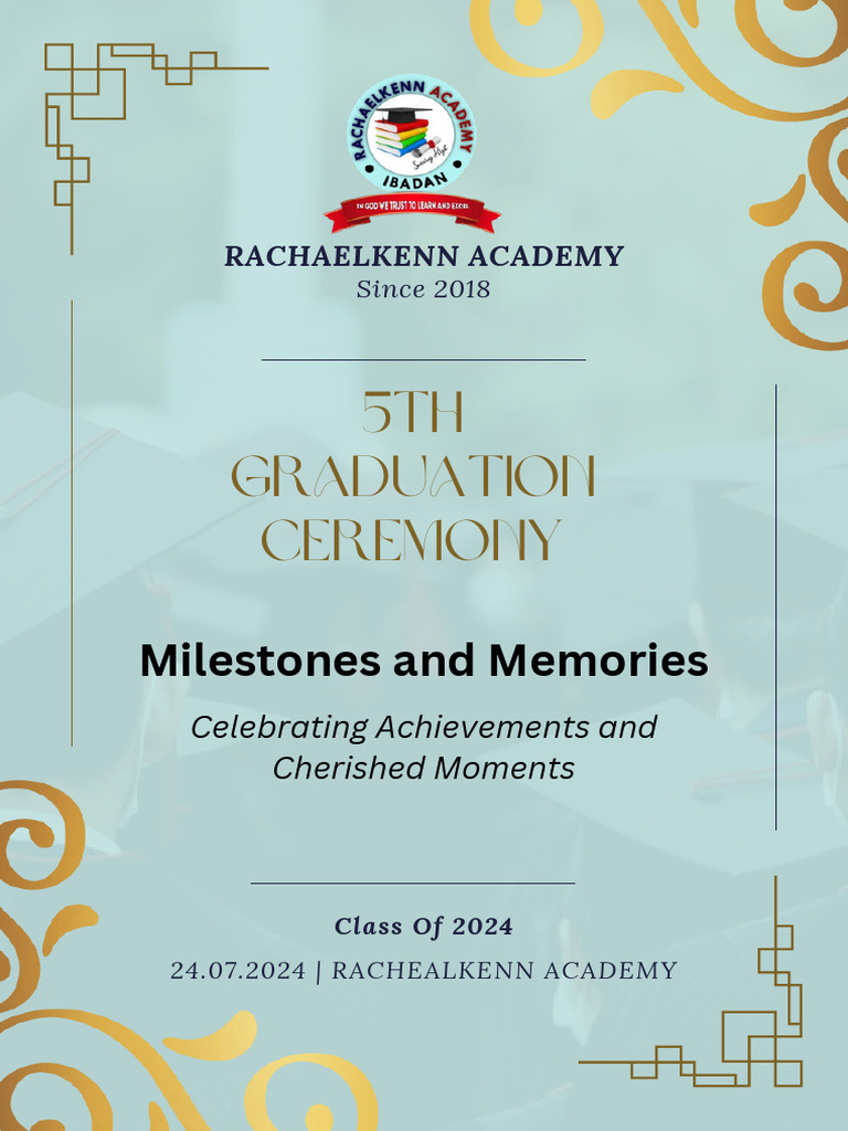 Black Gold Elegant Graduation Ceremony Program | PDF | Wellness