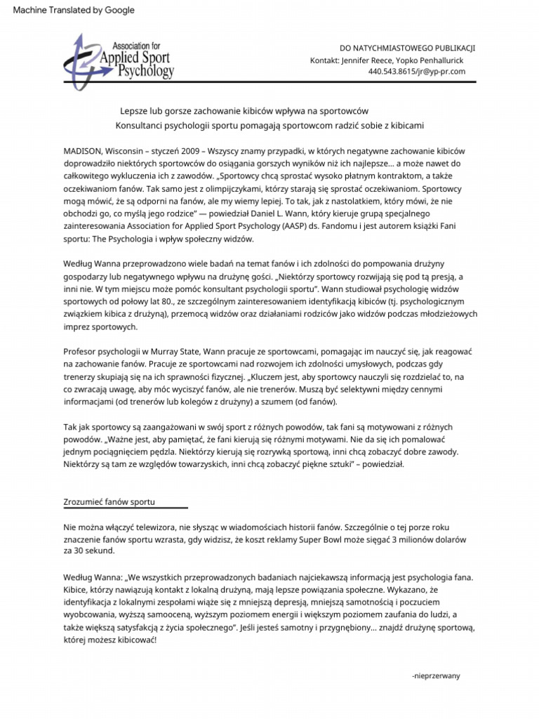 Fan Behaviorcanimpactathletes | PDF