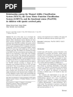 GMFM Score Sheet for Cerebral Palsy | PDF