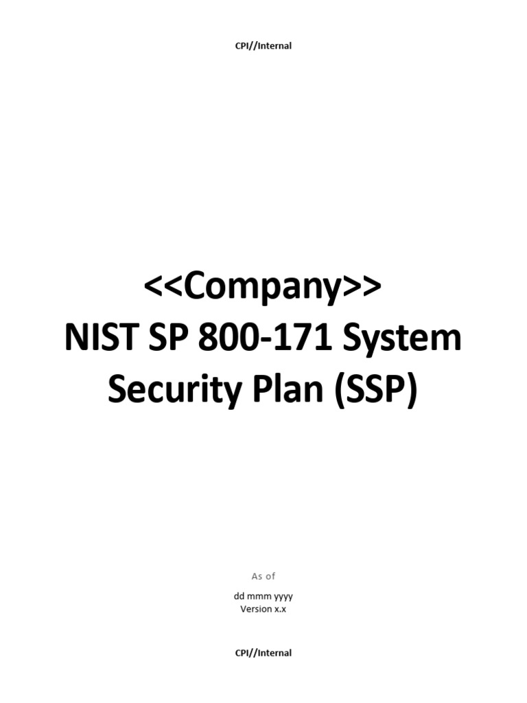 ACME Anvil NIST SP 800 171 System Security Plan Wo DTM Master Template 20240312 | PDF | Computer ...