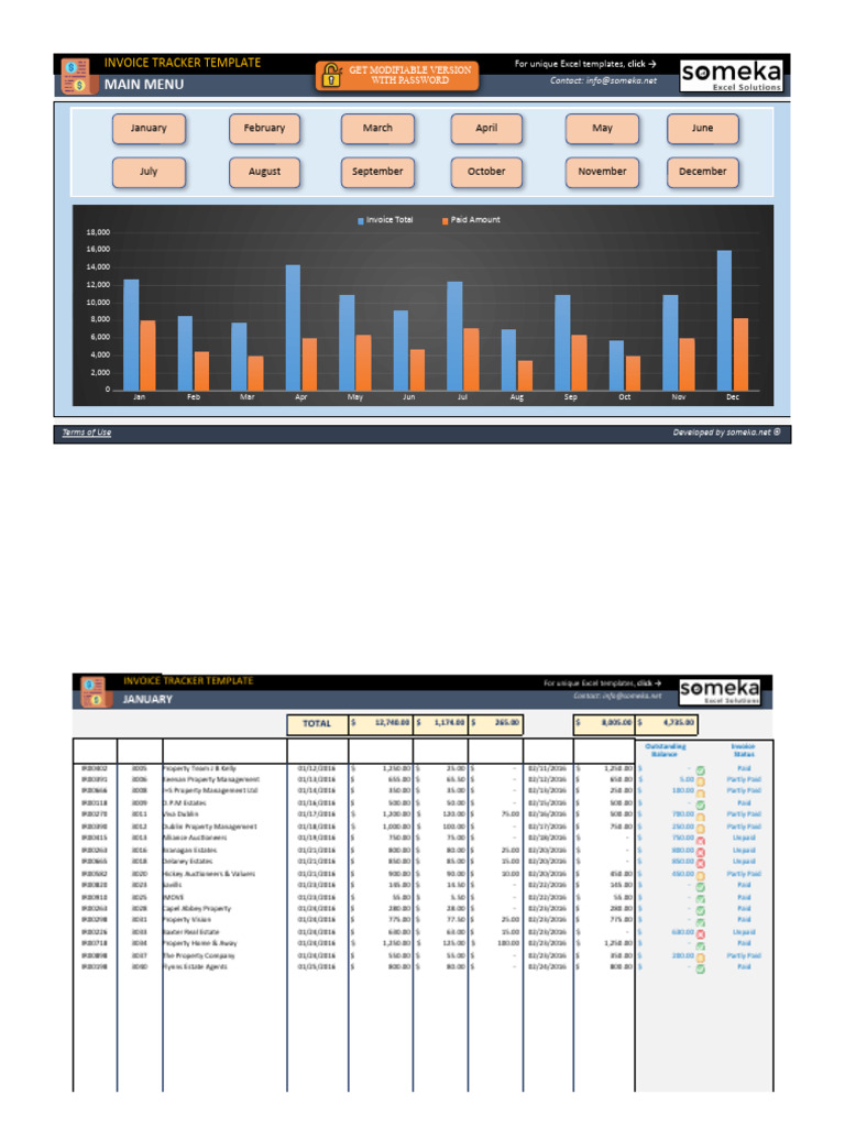 Invoice Tracker Template Example | PDF | License | Proprietary Software