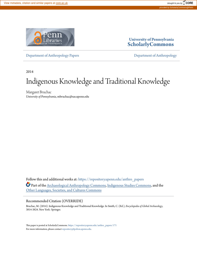 Indigenous and Traditional Knowledge Insights | PDF | Traditional ...