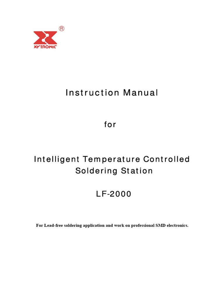 LF2000-manual | PDF | Soldering | Electrical Connector