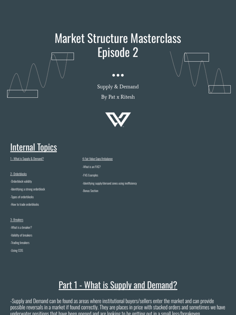 Market Structure Masterclass - Supply & Demand | Download Free PDF | Market Trend | Demand