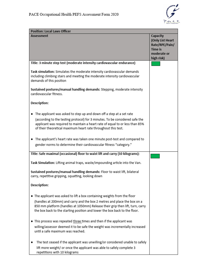 Local Laws PEFS Assessment Form COK 2020 | PDF