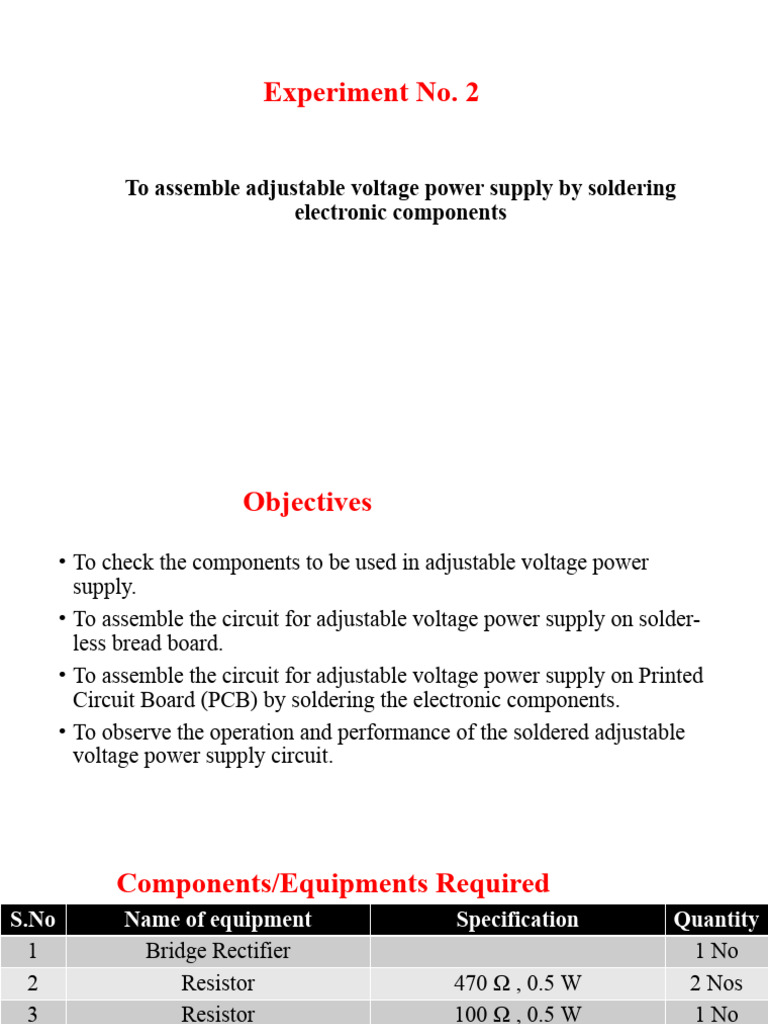 Experiment 2 | PDF | Power Supply | Rectifier