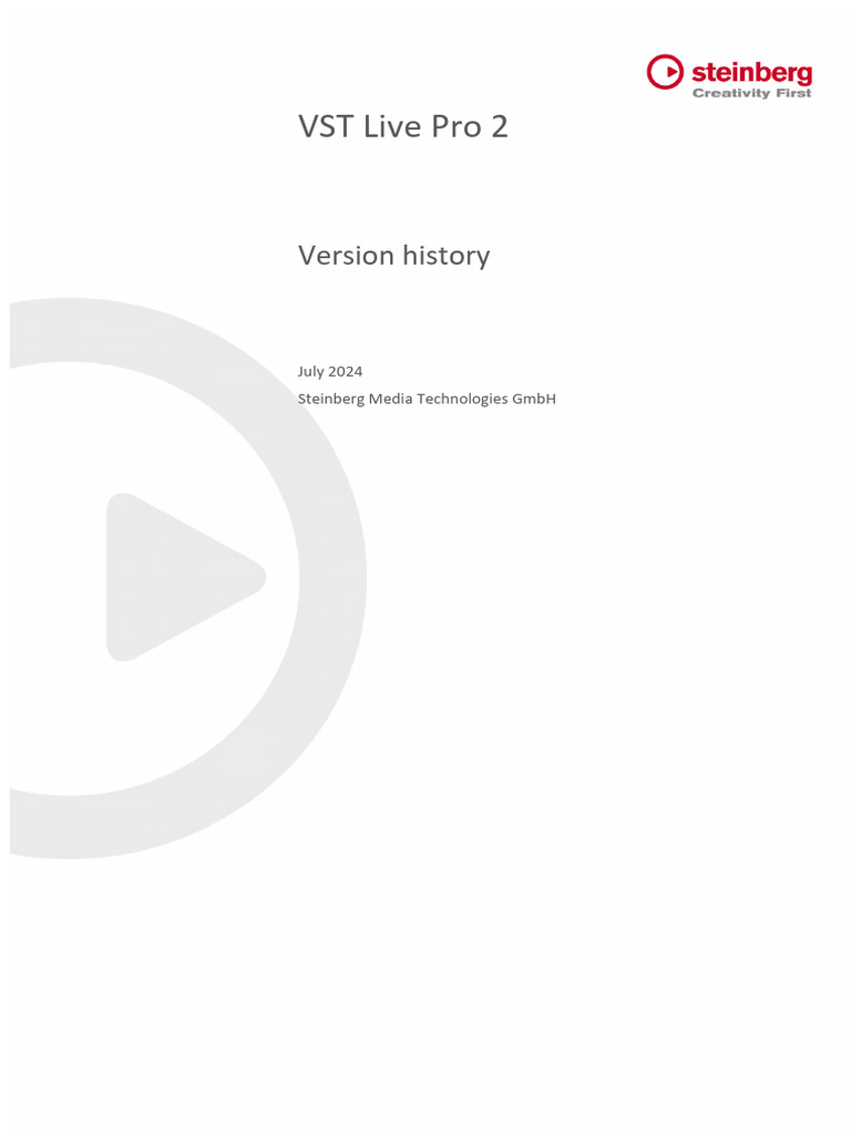 VST Live 2.0.26 Version History | PDF | Software | Computing