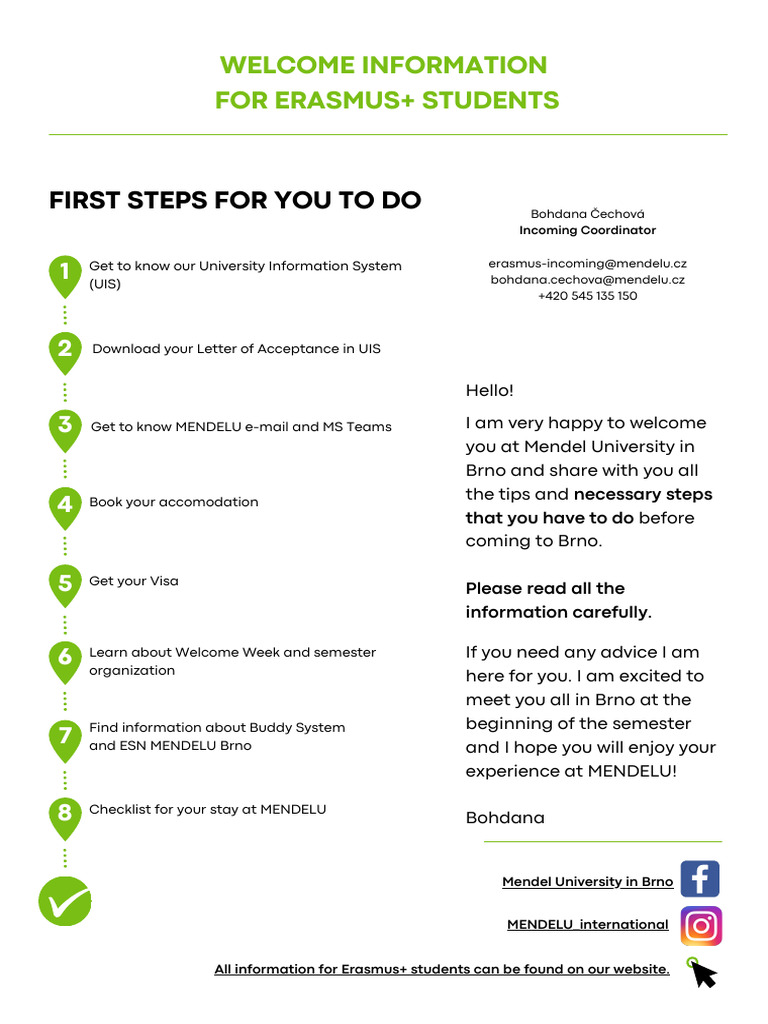 Welcome Information For Erasmus+ Students 2023 - 2024 | PDF | Travel ...