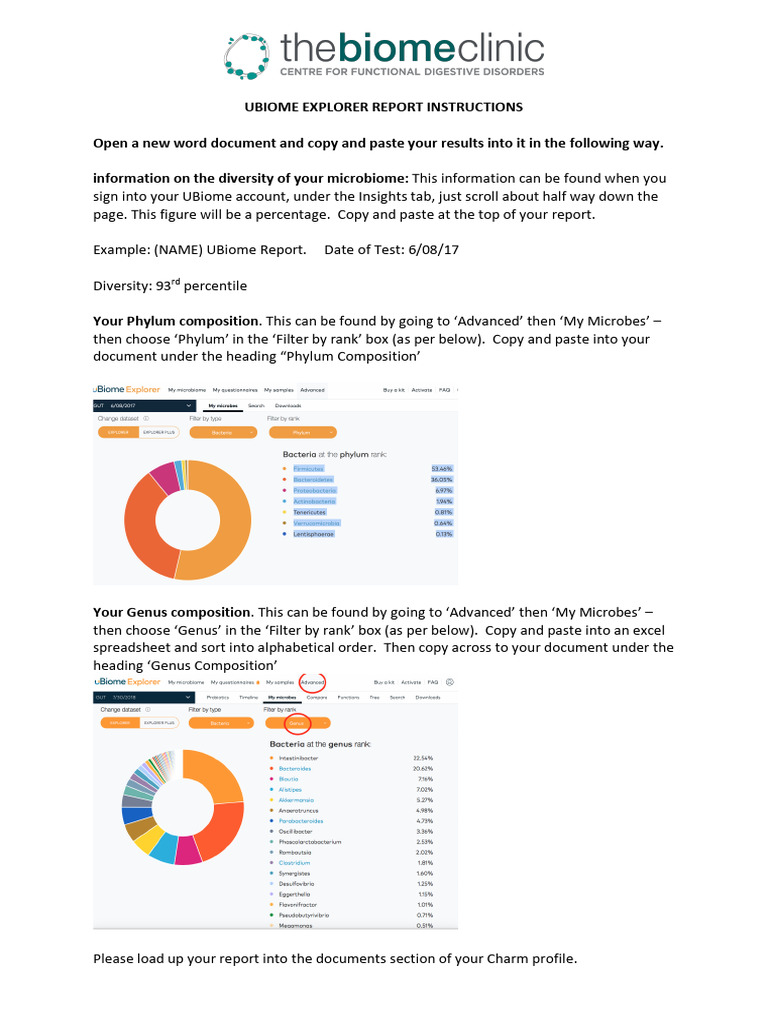UBiome Report Preparation Guide | PDF
