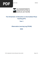 Observation Log Examples Full Iteach | PDF