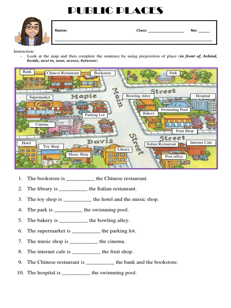 Worksheet CH 4 - Public Places | PDF