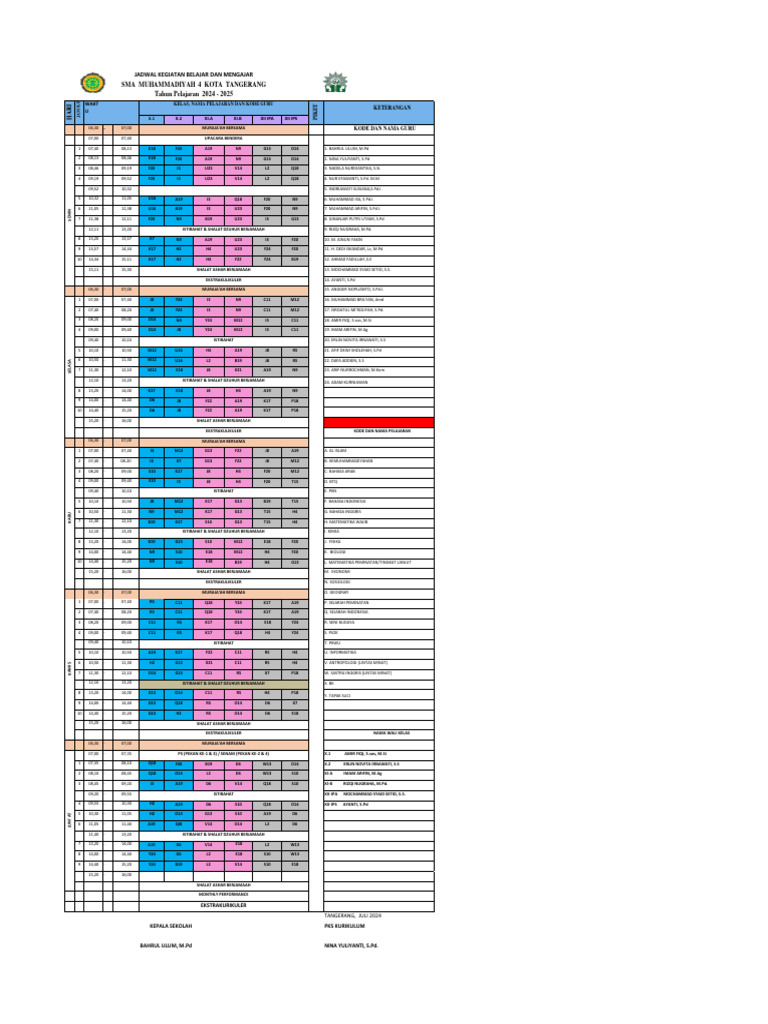 Jadwal (Genap 2024) | PDF