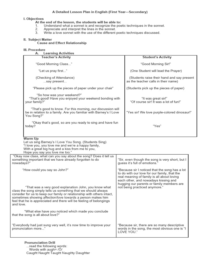 Lesson Plan #1 (short) | Download Free PDF | Lesson Plan | Teachers