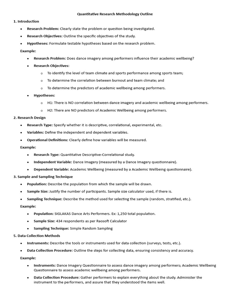 Quantitative Research Methodology Outline | PDF | Sampling (Statistics ...