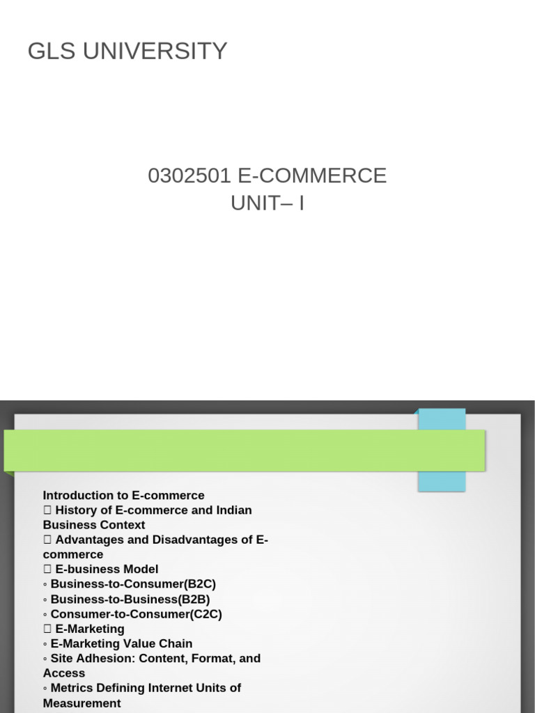 Ecomm_Unit-1 | Download Free PDF | Online Advertising | Advertising