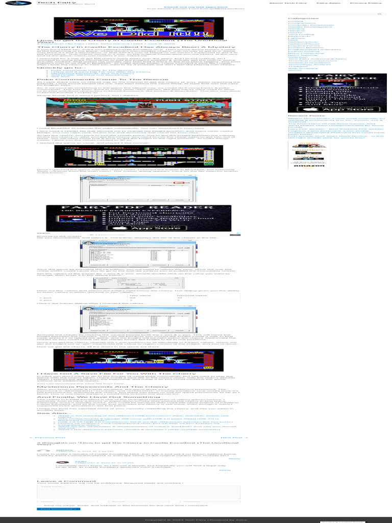 How To Get The Cherry in Castle Excellent (The Unofficial Way) - Tech Fairy | PDF | Cheating In ...