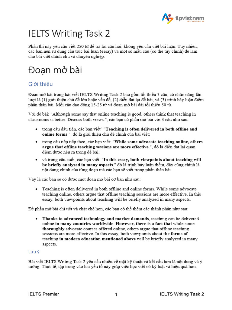 Phrases for Writing Task 2 | PDF