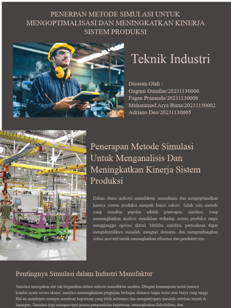 Penerapan Metode Simulasi Untuk Menganalisis Dan Meningkatkan Kinerja ...