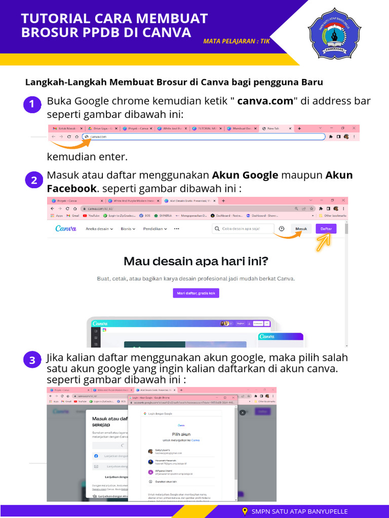 cara membuat Banner PPDB Di Canva | PDF
