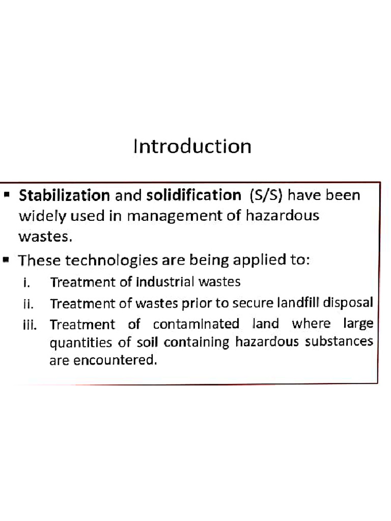 solidification and stabilization | PDF