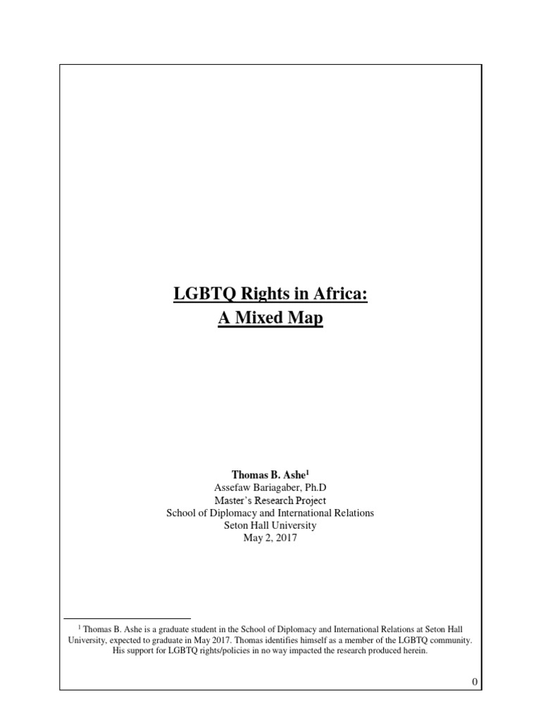 LGBTQ Rights in Africa A Mixed Map | PDF | Homosexuality | Regression ...