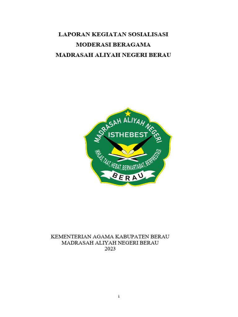 LAPORAN MODERASI BERAGAMA | PDF
