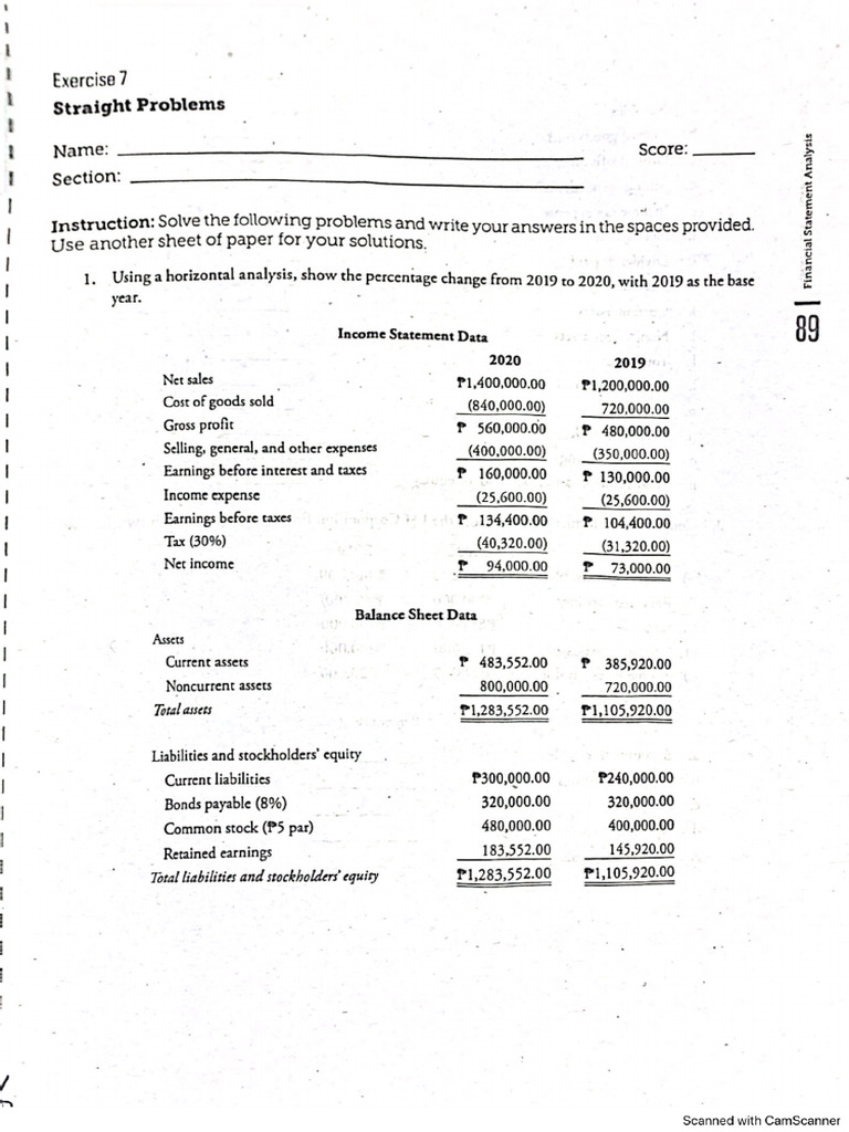 Horizontal-Analysis | PDF