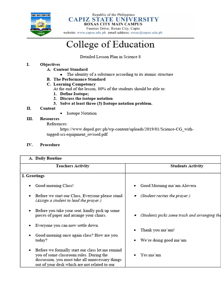 Detailed Lesson Plan in Science 8 | PDF | Rna | Translation (Biology)