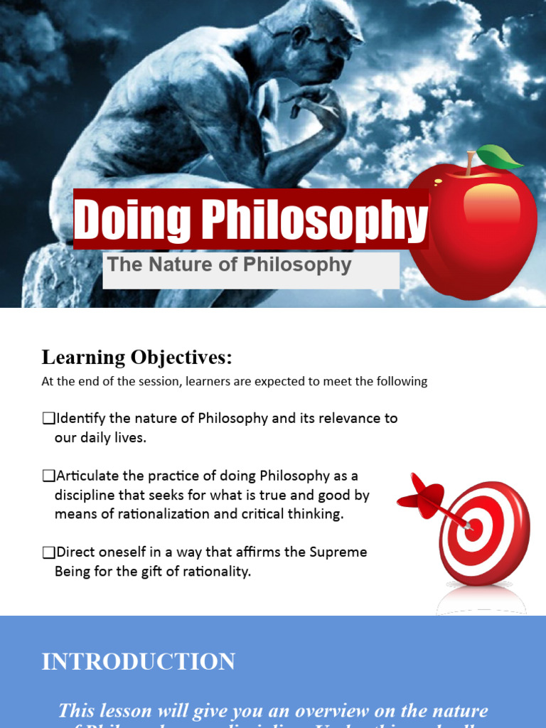Doing Philosophy: The Nature of Philosophy | PDF | Science | Metaphysics
