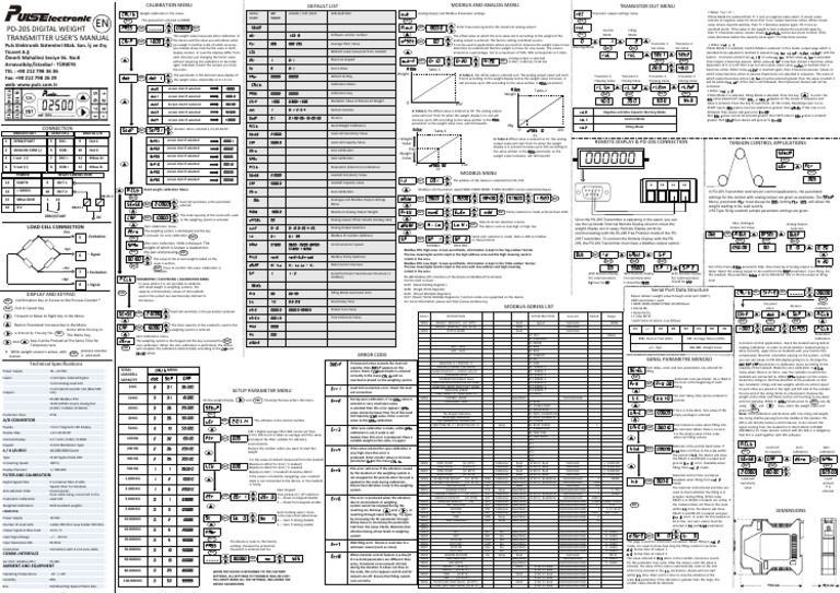 yeni pd-20s ingilizce | PDF | Calibration | Electronics