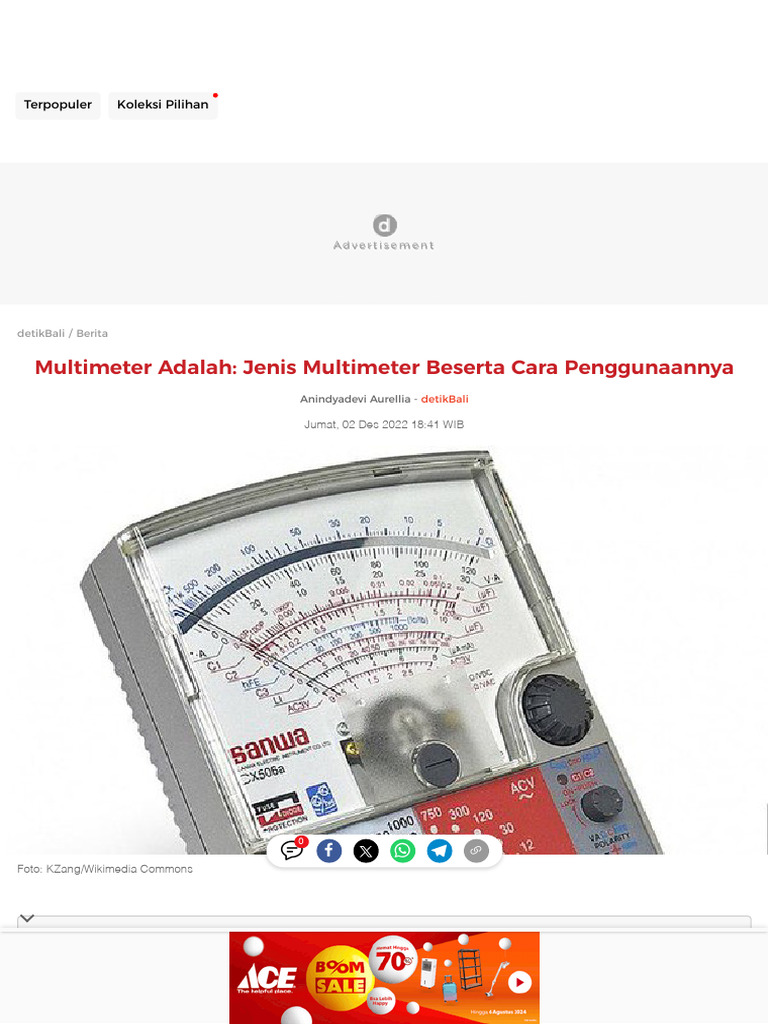 Multimeter Adalah - Jenis Multimeter Beserta Cara Penggunaannya | PDF | Sains & Matematika
