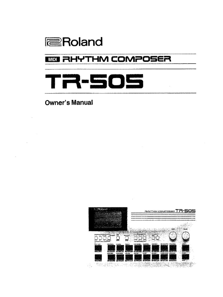 Roland tr505 Manual | PDF