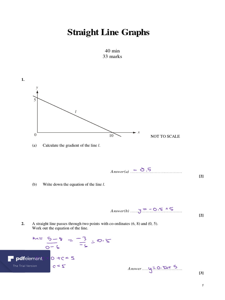 Straight Line Graphs | PDF | Line (Geometry) | Coordinate System