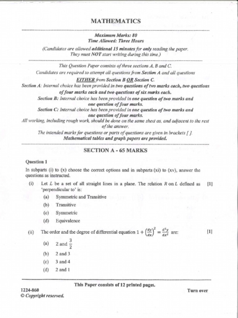 860 - MATHEMATICS | PDF