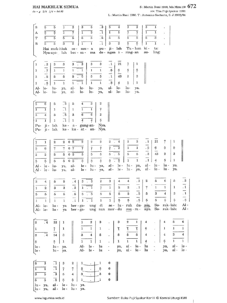 Partitur Lagu - Lagu Pesta Hari Kemerdekaan Indonesia | PDF