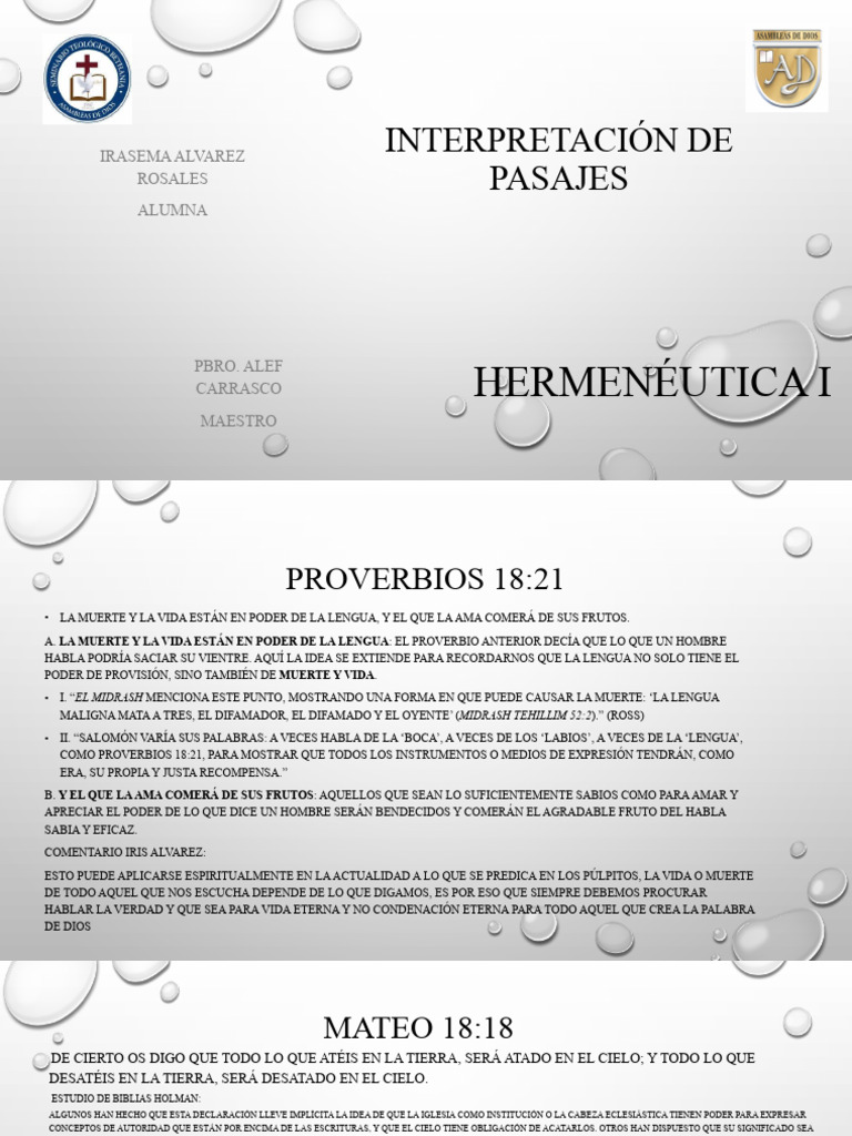 Interpretación de Pasajes | PDF | Jesús | Salvación