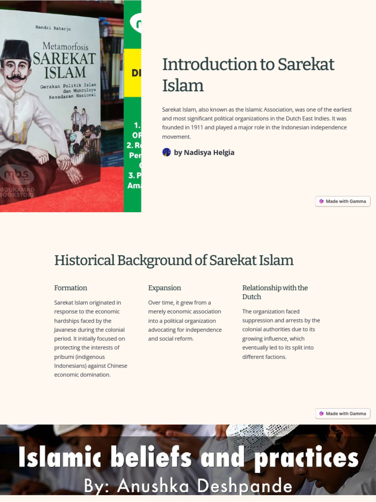 Introduction To Sarekat Islam | PDF | Nationalism | Indonesia