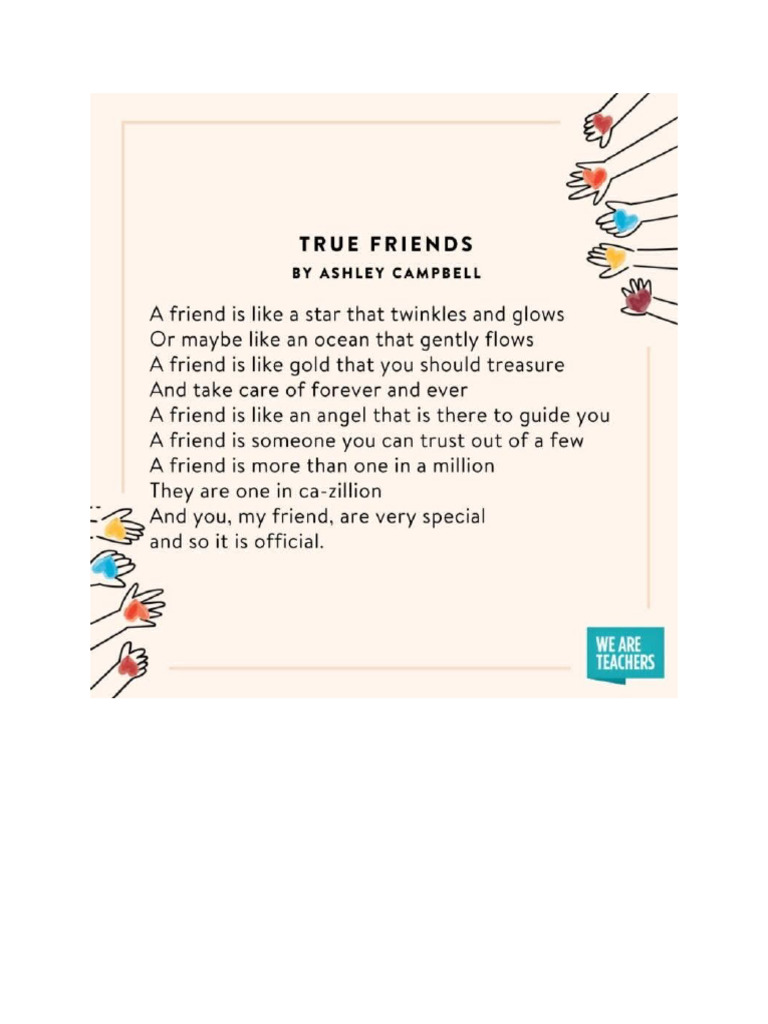 Friendship Poem | PDF