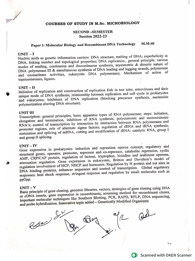 M SC II SEM MICROBIOLOGY | PDF