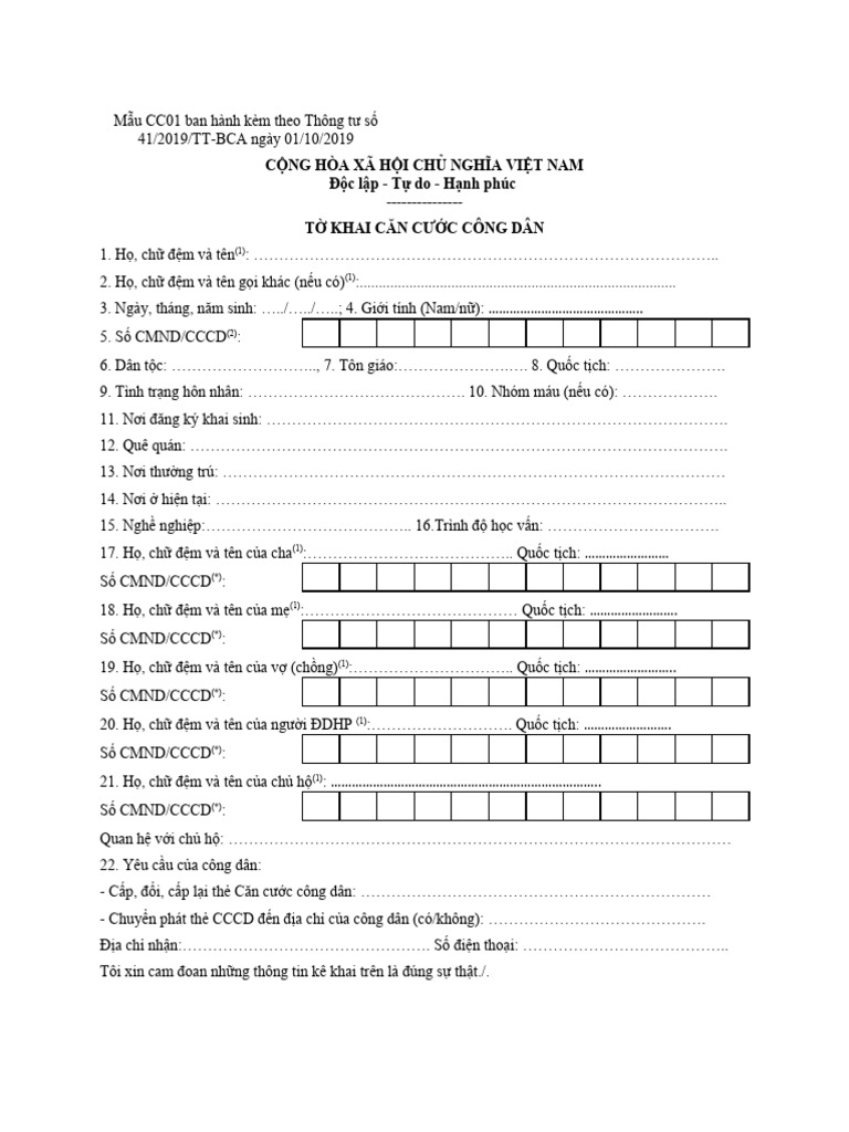 Don de NGH Cap Lai CCCD | PDF