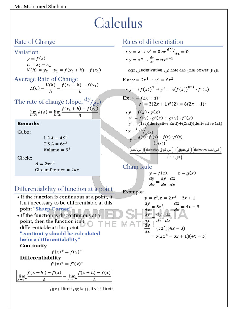 Calculus | PDF | Derivative | Applied Mathematics