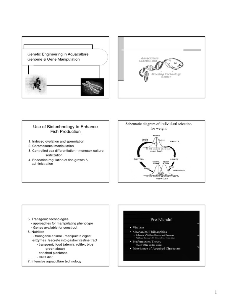 Genetic Engineering In Aquaculture Pdf Sex Ploidy