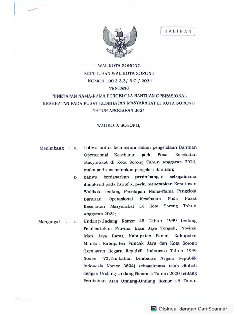 SK Bendahara Bok 2024 | PDF