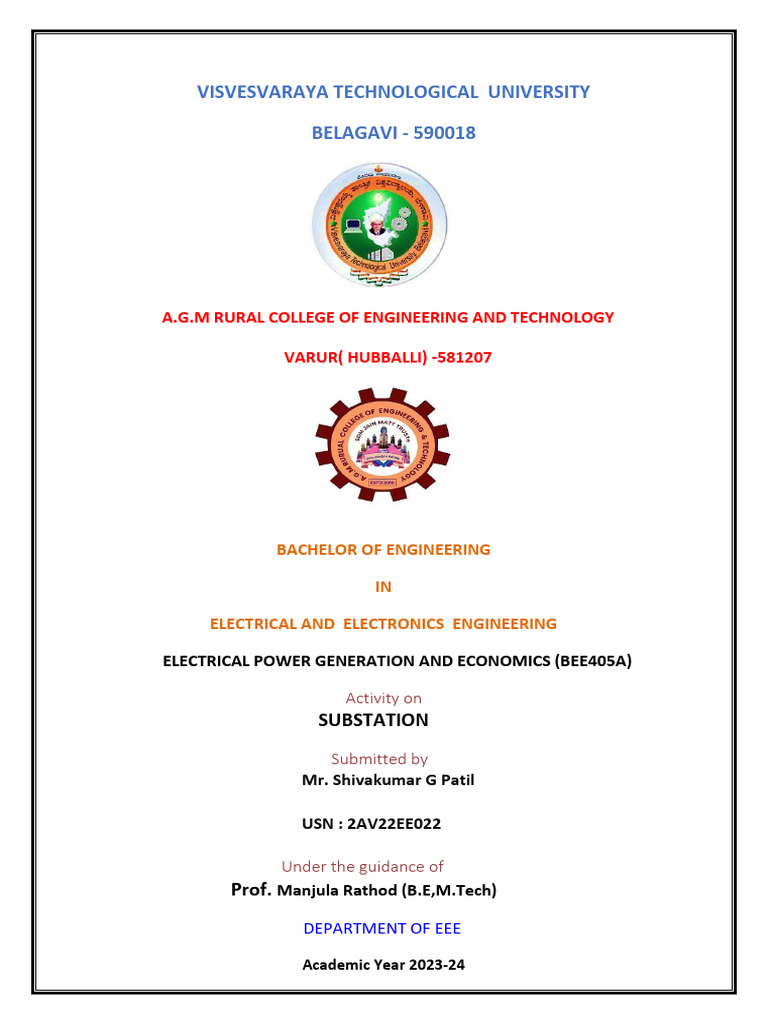 EPGE REPORT | PDF | Electrical Substation | Transformer