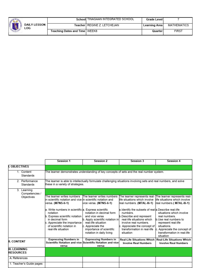 Math7 Q1 Week 9 | PDF | Numbers | Rational Number