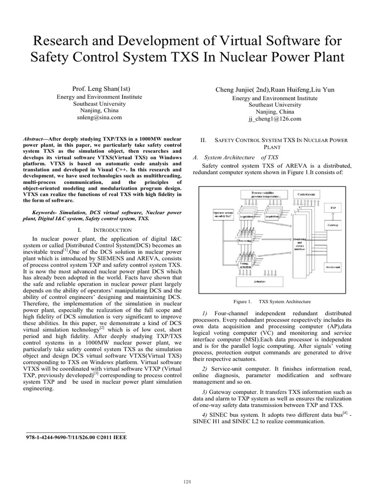 Virtual Software For Safety Control System TXS in Nuclear Power Plant | PDF | Class (Computer ...