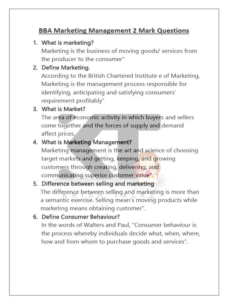 BBA Marketing Management Kt | Download Free PDF | Marketing | Pricing